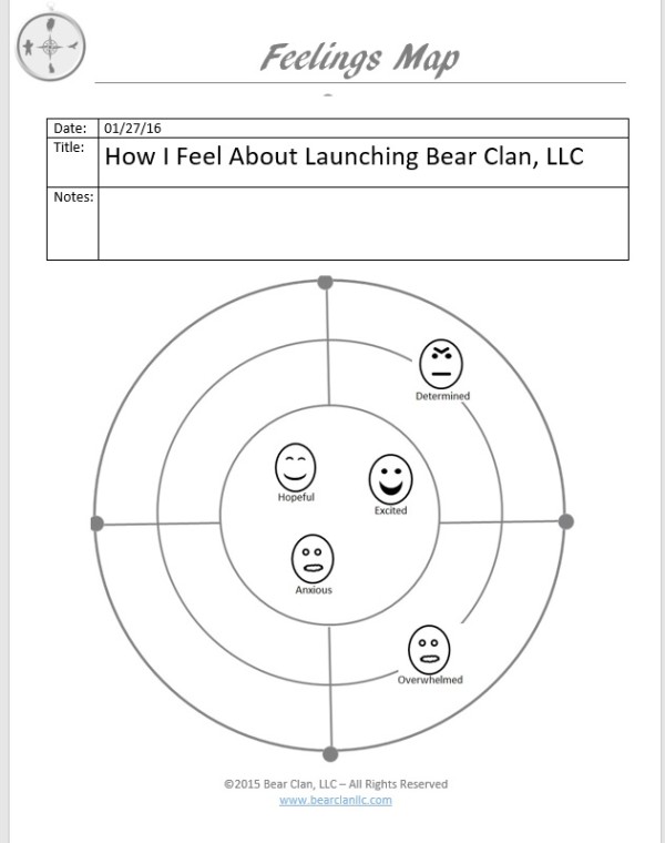 Feelings Map Example - Bear Clan, LLC